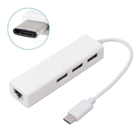 Hub Usb Type C C Portas Usb E Rede Rj C