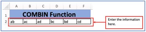 How To Use Combin Function In Excel Resource