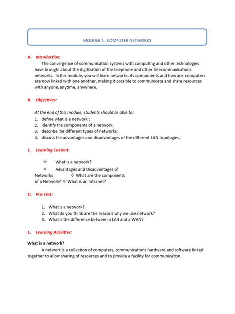 Module 5 Pdf Computer Network Local Area Network