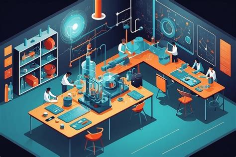 Premium Photo Craft An Image Of A Physics Lab With Babes Experimenting On The Principles Of