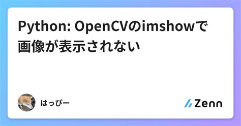 Python Opencvのimshowで画像が表示されない