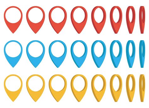Location Pointer Pin Icon Vector Set GPS Location Pin Vector Art At Vecteezy