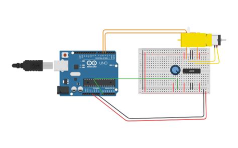 Circuit Design 4 By Cèsar Motor Dc Controlado Por Potenciometro Monitor Serial Tinkercad