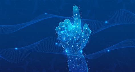 추상 낮은 폴리 핸드 와이어프레임은 하늘에 도달하고 유체 동적 파동 요소 배경 개념 벡터가 있는 사이버 공간입니다 3차원 형태에 대한 스톡 벡터 아트 및 기타 이미지