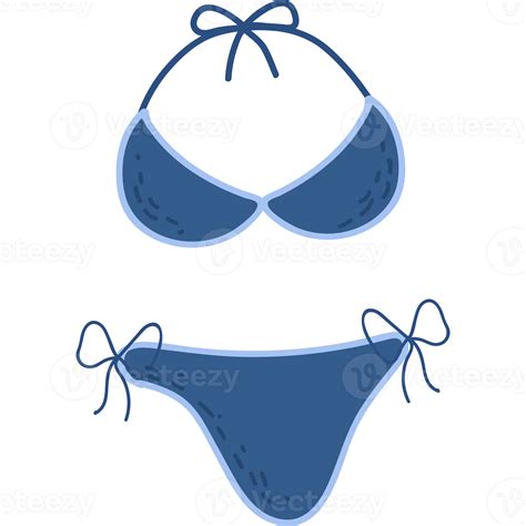 Blue Bikini Cartoon Illustration 28651915 Png