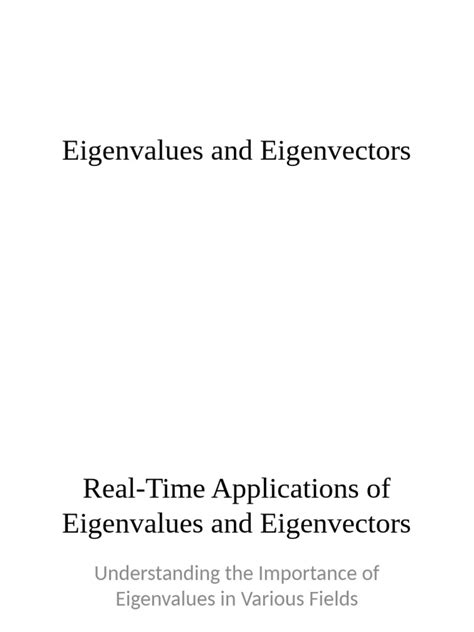 eigenvalues and eigenvectors pdf eigenvalues and eigenvectors