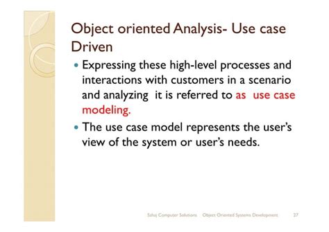 object oriented systems development life cycle ppt pdf operating