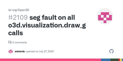 Seg Fault On All O3dvisualizationdrawgeometries Calls · Issue 2109