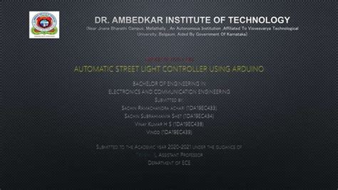 Automatic Street Light Controller Using Arduino PPTX