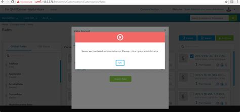 NF 4892 Azure Any Company Functional Server Error On Rate Import Workterra Jira