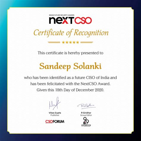Sandeep Solanki On Linkedin Nextcso Informationsecurityleader Securemeters 18 Comments