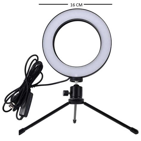 مشخصات و خرید رینگ لایت 16 سانتی سه پایه فلزی پارتاک رایانه