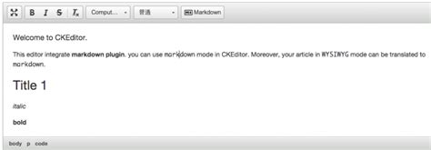 Ckeditor Integrated Markdown Wysiwyg Text Editor Stack Overflow