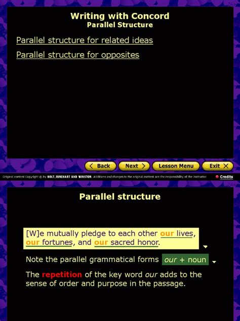Parallel Structure Noun Sentence Linguistics