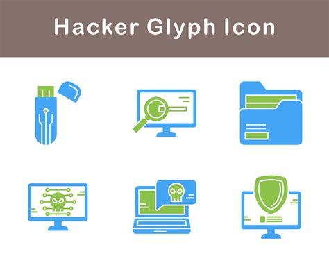 Hacker Vector Icon Set 21496147 Vector Art At Vecteezy