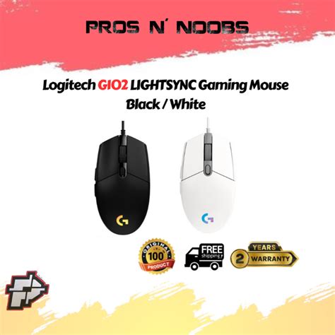 Logitech G102 Light Sync Gaming Mouse White With Customizable Rgb Lighting 6 Programmable