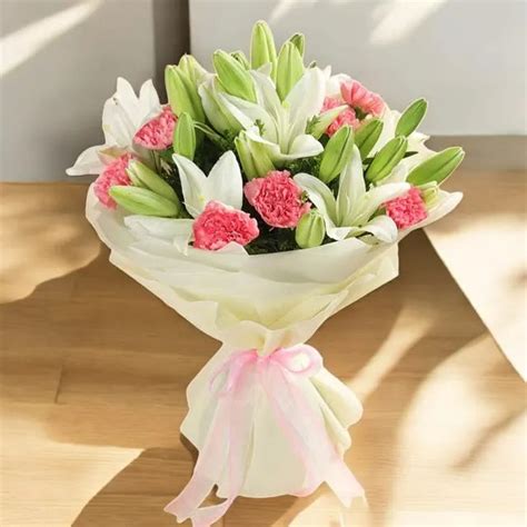 Pink Carnations And Lilies Flower Emporium