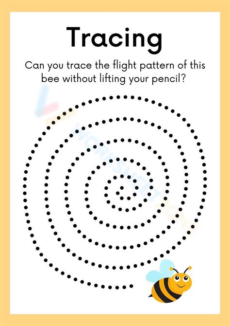 Can You Trace The Flight Pattern Of This Bee Without Lifting Your Pencil Worksheet