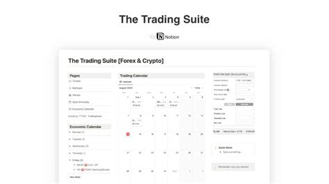 The Trading Suite Notion Template