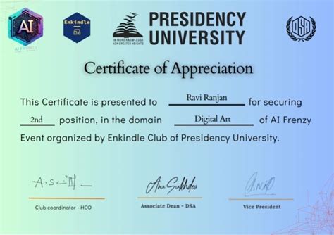 Ravi Ranjan On Linkedin Artificialintelligence Achievement Presidencyuniversity Enkindleclub
