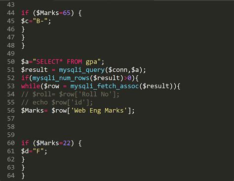 PHP Calculating GPA