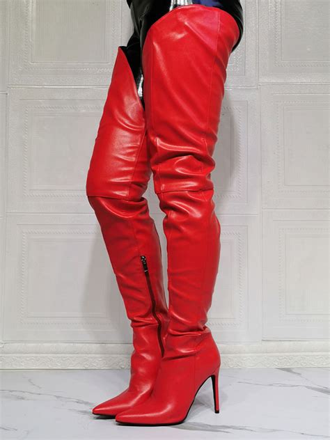 Womens Stiletto Heel Sexy Thigh High Boots