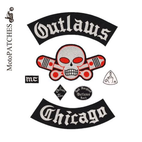 Outlaws Patches Embroidered Iron On Patches For Jacket And Vest