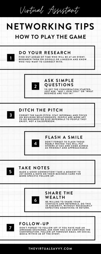 networking tips how to play the game the virtual savvy