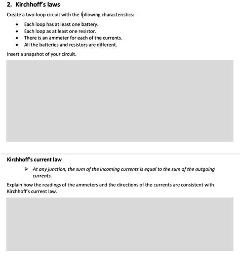 Solved Kirchhoff S Laws Create A Two Loop Circuit With Chegg