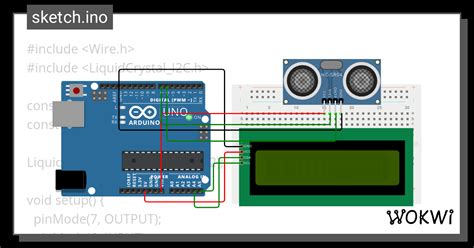 Distance Measuring Sensor Wokwi Esp32 Stm32 Arduino Simulator