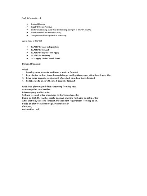 Sap Ibp Overview Pdf