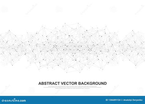 Abstract Polygonal Background With Connected Lines And Dots Minimal