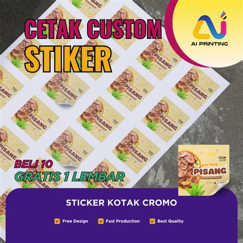 Jual CETAK STIKER KOTAK LABEL MAKANAN STICKER KOTAK KEMASAN PRODUK BOTOL KEMASAN BOX NASI BAHAN