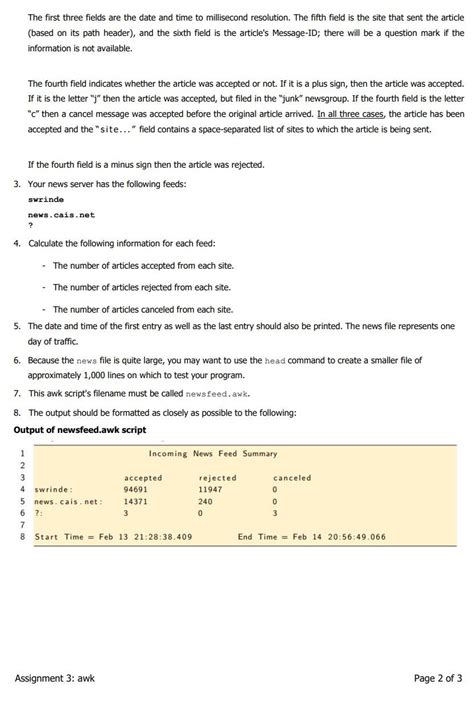 Solved For This Assignment You Will Use Awk Only Do Not