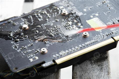 Technician View Using Spray To Clean Graphics Card Stock Photo At Vecteezy