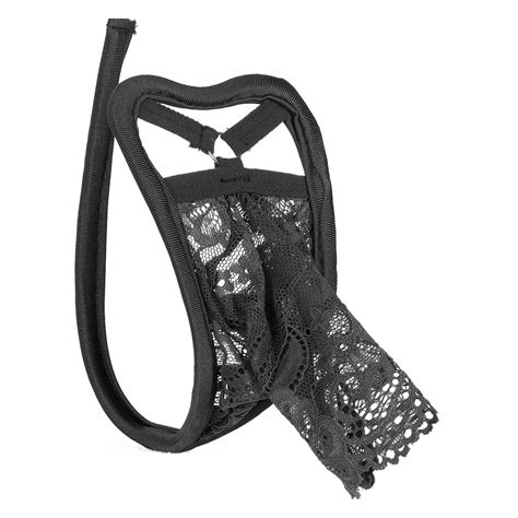 남성용 할로우 아웃 벌지 파우치 란제리 C 스트링 시시 크로스 드레스 속옷 섹시한 에로틱 C 모양 끈 레이스 속옷 Aliexpress