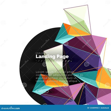 Polygonal Geometric Design Abstract Shape Made Of Triangles Trendy Background Stock Vector