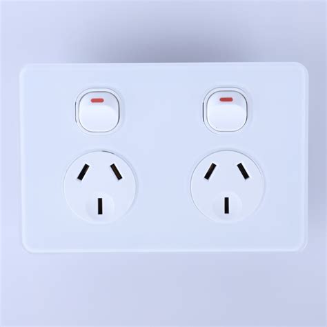 Oem Electrical Saa Australian Double Powerpoint Wall Switch Socket Outlet China Wall Socket
