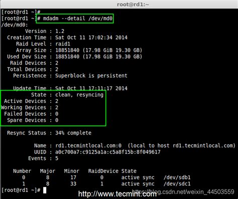 在 linux 下使用 raid（三）：用两块磁盘创建 raid 1（镜像） 服务器两块磁盘做read1教程 csdn博客