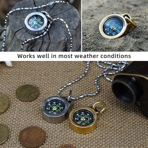 Mecarmy Cmp Titaniumbrass Grade Compass Teardrop Shaped Survival