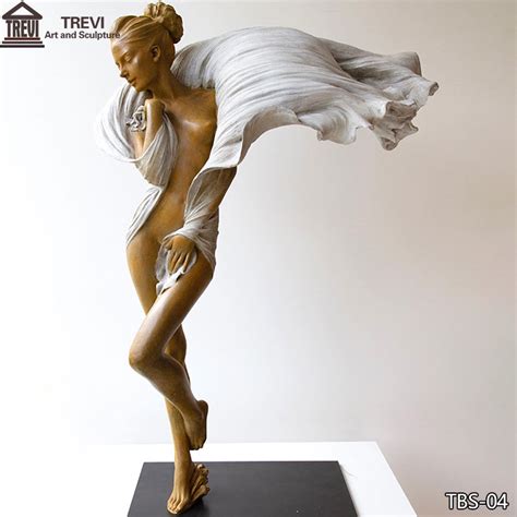 Beautiful Luo Li Rong Sculpture Bronze Pretty Lady For Sale