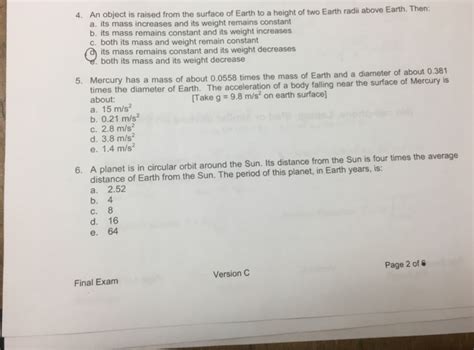 Solved An Object Is Raised From The Surface Of Earth To A