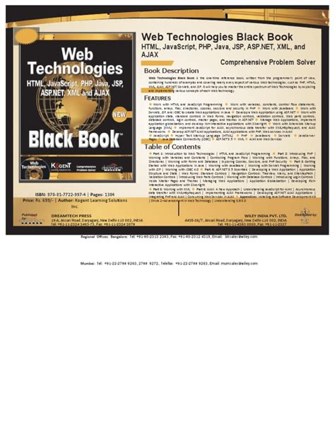 Web Technologies Black Book Pdf Ajax Programming Web Application