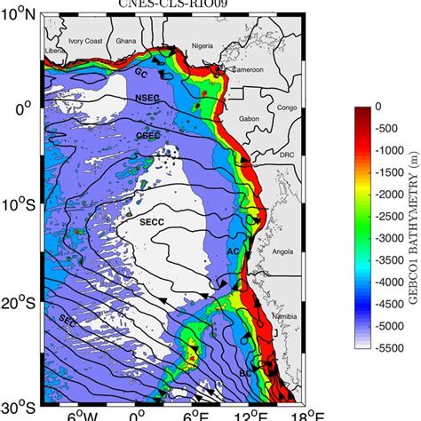 Streamlines Of Mean Dynamic Topography Mdt Derived From The French