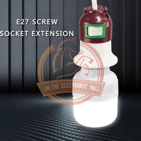 Bz E27 Lamp Bulb Holder With Switch Cord Flexible Extension Led Light Bulb Lamp Equipped