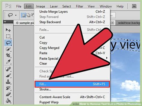 3 Ways To Remove Text From A Photo In Photoshop WikiHow