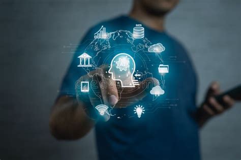 Businessman Use Smartphone Mobile Phone With Touch Digital Chatbot Chat Gpt Robot Application