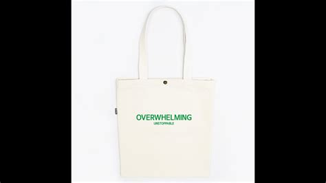Overwhelming 오버웰밍 X Unstoppable 언스탑퍼블 에코백 캔버스백 숄더백 토트백 데님백 면 코튼 데님 진 무지 로고 레터링 커플백 콜라보 언스토퍼블