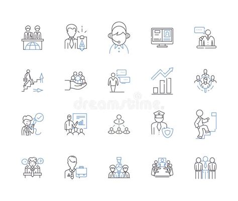 Time Management Outline Icons Collection Planning Discipline Prioritization Efficiency