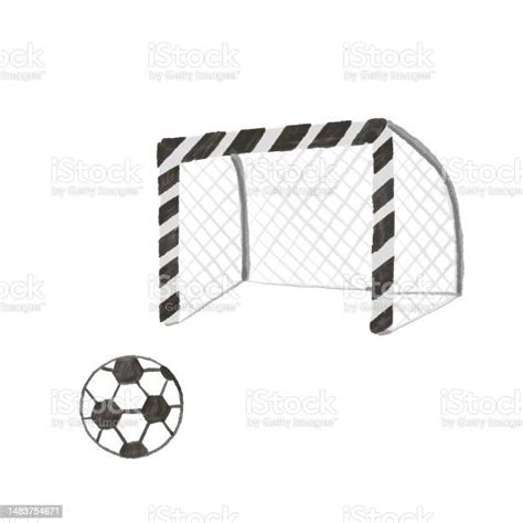 축구 골과 공 흰색으로 분리된 축구 그래픽 일러스트레이션 0명에 대한 스톡 벡터 아트 및 기타 이미지 0명 Championship 게이트 Istock